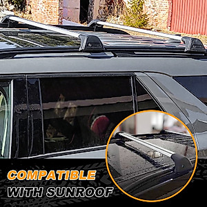 Snailfly Crossbars Customized Fit for 2020-2024 Ford Explorer Adjustable Cross Bars Roof Racks with Lock