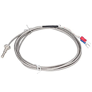 Screw Probe Temperature Sensor J Type Thermocouple 2 Meters Cable Temperature Range: 0~750℃ WRNJ-M6