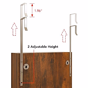 MASMIRE Full Length Mirror Jewelry Armoire With Built-In Touch Light - 47.3' H Cabinet With Wall Mount/Over The Door Mirror, Jewelry Storage and 4 Drawers - Rustic Brown