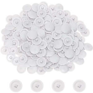 Mini Skater 200Pcs Screw Caps Plastic Self-Tapping Screw Hole Cap Covers for Diameter 7mm Flat Cross Screw Lids Furniture Fittings, (White)