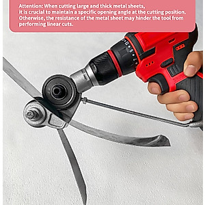 Sheet Metal Cutter Metal Cutter for Drill/Sheet Metal Cutter Drill Attachment Enhanced Model - Specially Reinforced for Cutting Flat Iron, Steel,Copper, Aluminum Sheets 20 Gauge thick and Below