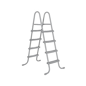 Bestway Steel Pro MAX 18’ x 48” Round Above Ground Pool Set | Frame Swmiming Pool Features Realistic Stone Print Liner | Includes 1500gal Filter Pump, 48" Ladder and 18' Pool Cover