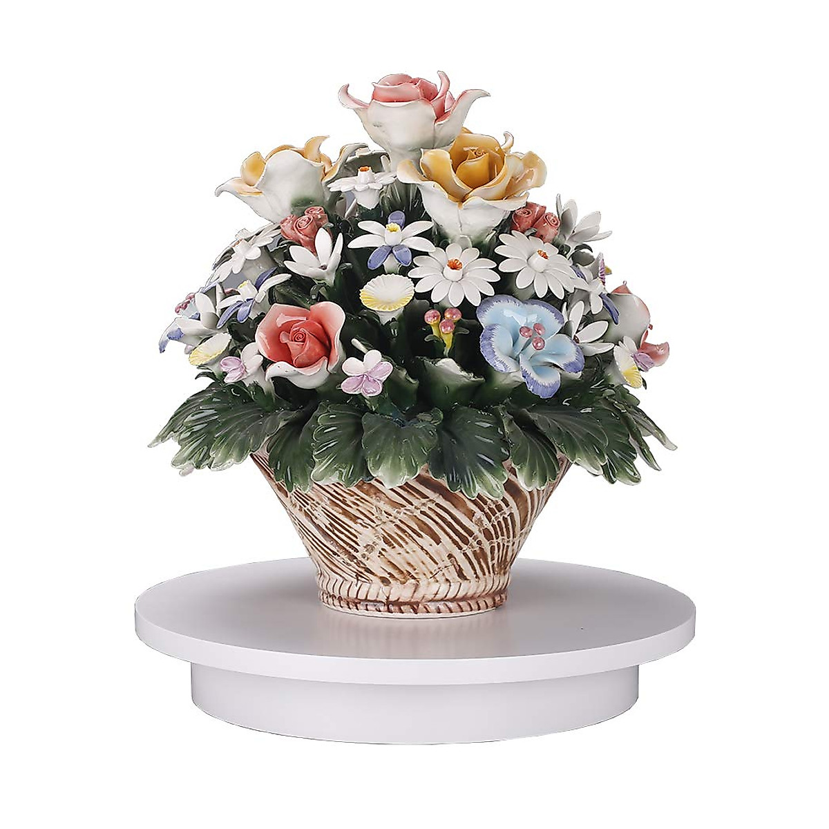 ComXim Professional 360 Degree Photography Turntable for Product Photography, 15.8in(40cm) Diameter,Automatic Remote Control Angle,Speed,Direction, Various Rotation Mode (White)