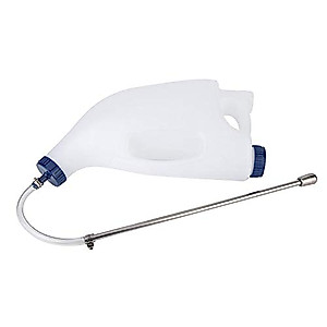 Yosoo Calf Bottle Feeding, Stainless Steel Farm Animals Calf Cow Feeding Tube Milk Bottle Feeder Calf Drinking Bottle Water Milk Bottle Accessory(4L)