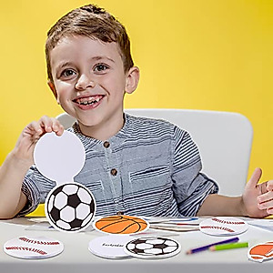 24 Sets Mini Sport Ball Notepads, Football Soccer Baseball Basketball Notepads, Sports Theme Notepad Party Decorations for Kids Boys Party Supplies Favor