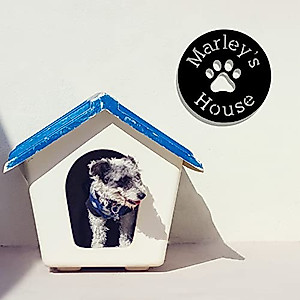 RBPCAAR Custom Dog Kennel Sign Personalized Metal Dog House Sign Personalized Sign for Dog