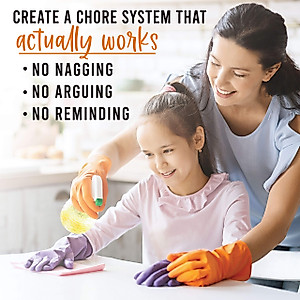 Hadley Designs Magnetic Chore Chart for Kids-12"x17" Reusable Dry Erase Responsibility Chart for Multiple Kids-Weekly Family Organizer with Reward System and Bonus Chore Guide