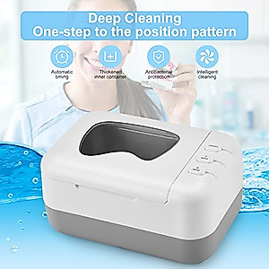 BlumWay Ultrasonic Denture Cleaner 200ml False Teeth Cleaning Machine, Very Safe Simple and Efficient Denture Cleaning Device for Old Parents Thoughtful Gifts
