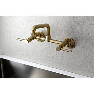 Kingston Brass KS823SB Concord Kitchen Faucet, Brushed Brass