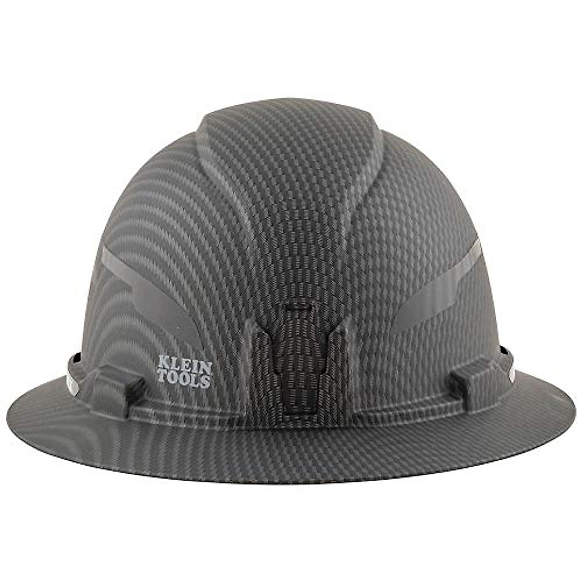 Klein Tools 60345 Hard Hat, Non-Vented Full Brim, Premium KARBN Pattern, Class E, Tested up to 20kV, Padded Sweat-Wicking Sweatband, Top Pad
