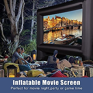 OUTTOY 16 Feet Inflatable Projector Screens, Inflatable Movie Screen Outdoor Blow Up Movie Screens Supports Front and Rear Projection