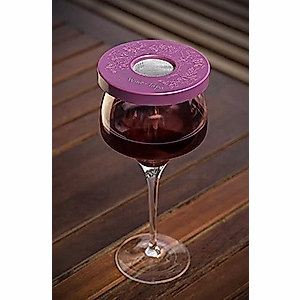 Wine Tapa Drinking Glass Covers- Keep Bugs Away from Wine Glasses Outdoors - Use as Cover for Coffee Mugs, Soda Cans, and Drinking Glasses, Set of 4 No Spill Drink Covers (Kissable)