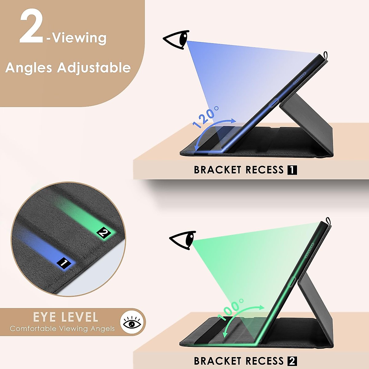 DETUOSI Leather Case for Samsung Galaxy Tab A8 10.5" 2022 (SM-X200/X205/X207) with S Pen Holder & Soft Silicone Back,Auto Sleep/Wake Elastic Closure 2-Angles Viewing Folio Protective Smart Book Cover