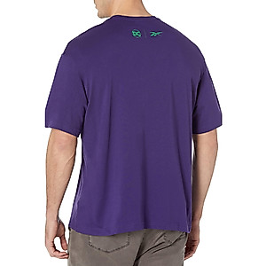 Reebok Men's Standard Graphic Tee, DC Comics Logo/Dark Orchid, XX-Large