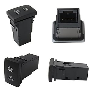 Blue Fog Light Push Button Switch LED Push Switch for 2020 Toyota Tacoma SR5 Extended Cab Pickup 4-Door