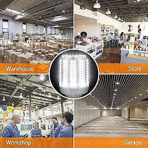 2 Pack 280W Equivalent LED Corn Light Bulb, 4000 Lumen 6500K Cool White Daylight 40W LED Corn Lamp,E26/E27 Medium Base,for Indoor Outdoor Warehouse Garage Basement Backyard Factory Barn and Many Area