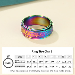 Supcare Celtic Rings for Women Knot Ring Figette Ring Anxiety Ring Men Spinner Ring Women Fidget Rings for Anxiety for Women Gift