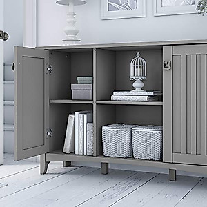 Bush Furniture Salinas Accent Storage Cabinet with Doors, Cape Cod Gray