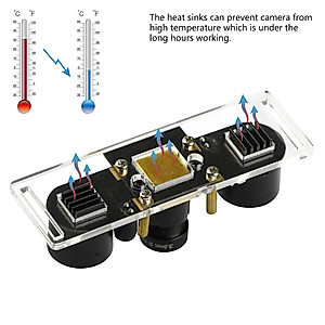 JUN-ELECTRON for Raspberry Pi 4 Camera with Acrylic Holder Case, Infrared Night Vision 5M 1080p Video Webcam Compatible Suit for Raspberry Pi 3 B+/Pi 3/Pi Zero