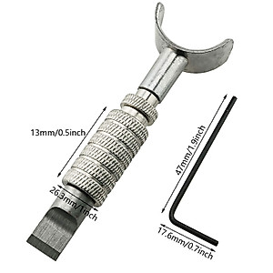 Tegg Swivel Knife Stainless Steel Precision Leathercraft Swivel Knife with Straight Blade Leather Cutting Tool