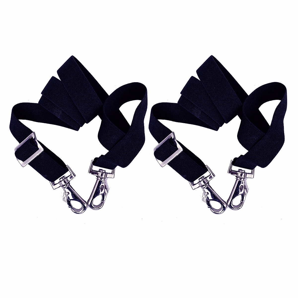 Majestic Ally Pack of 2 Adjustable Length Horse Blanket Sheet Replacement Elastic Leg Strap with Double Swivel Snaps (Navy)