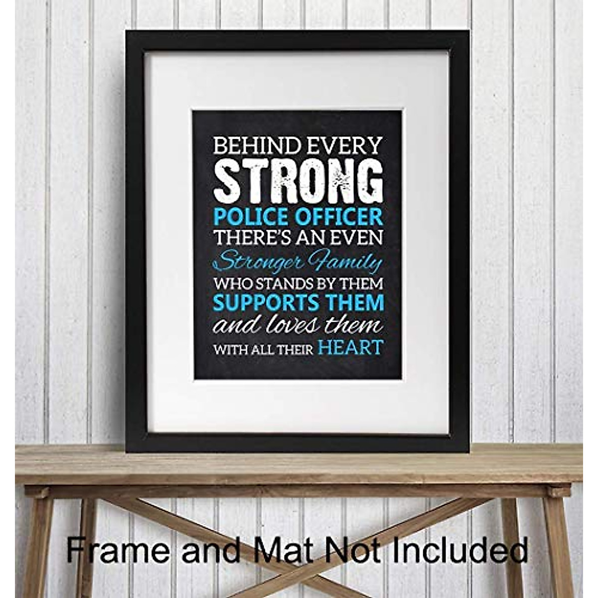 Police Officer Wall Decor Picture for Home, Apartment, Station, Office, Bedroom, Living or Family Room - Gift for Law Enforcement, First Responder, Policewoman, Policeman, Cop - 8x10 Photo Poster