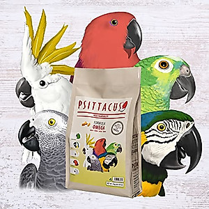 Psittacus Omega 6.6 lb | Complete Pellet Diet for African Greys, Macaws, Eclectus and Other African Parrots | Premium Food for Birds, 100% no-GMO