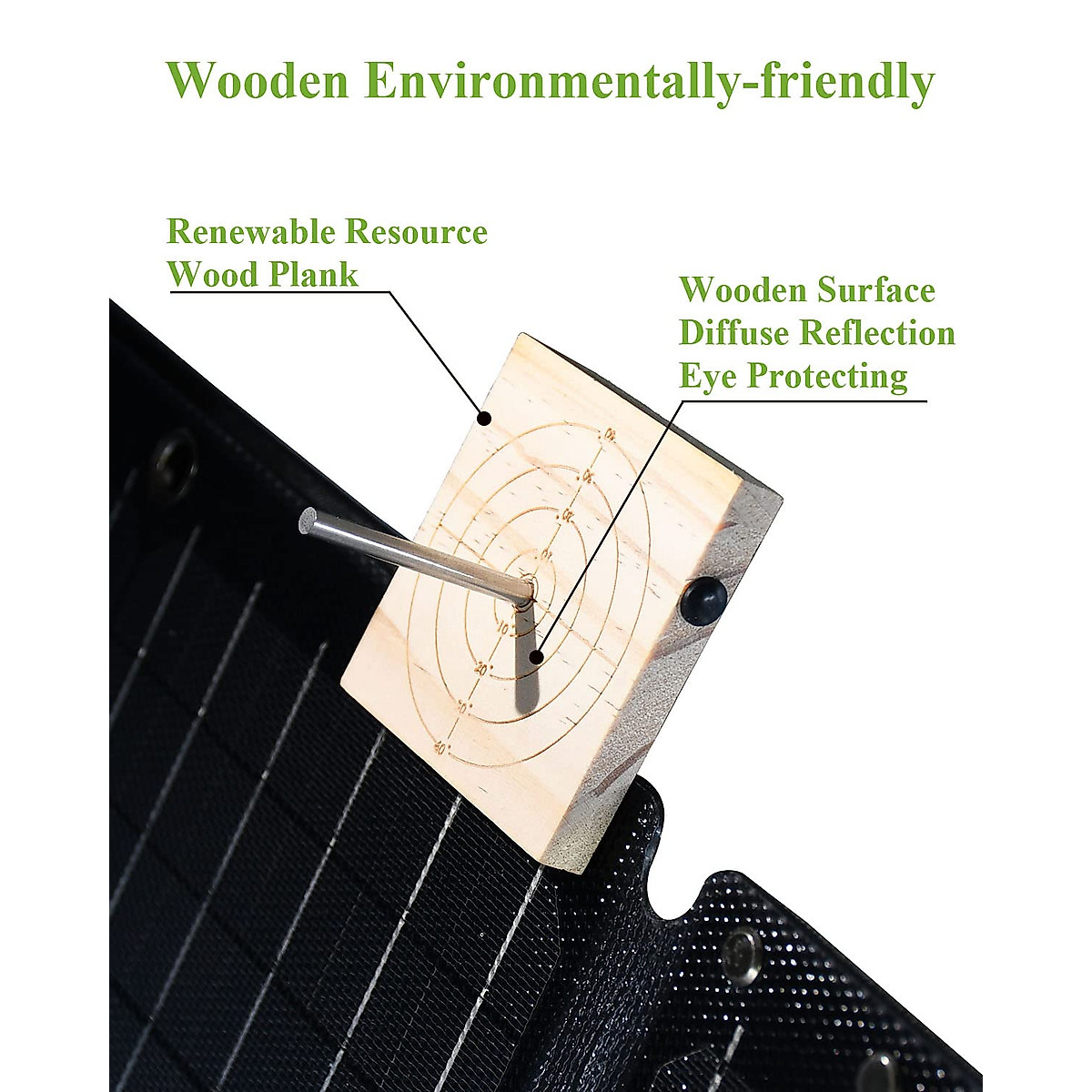 Solar Angle Guide for Lifting Portable and Rigid Solar Panel Efficiency - ActuEgo Solar Angle Finder Solar Tacker Solar Panel Accessories Vertical Incidence Wooden Sun Angle Guide Solar Tools