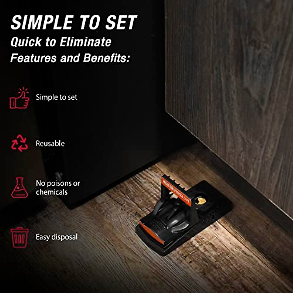 PIC Simple Set Mouse Traps, 2 Count (Pack of 6)