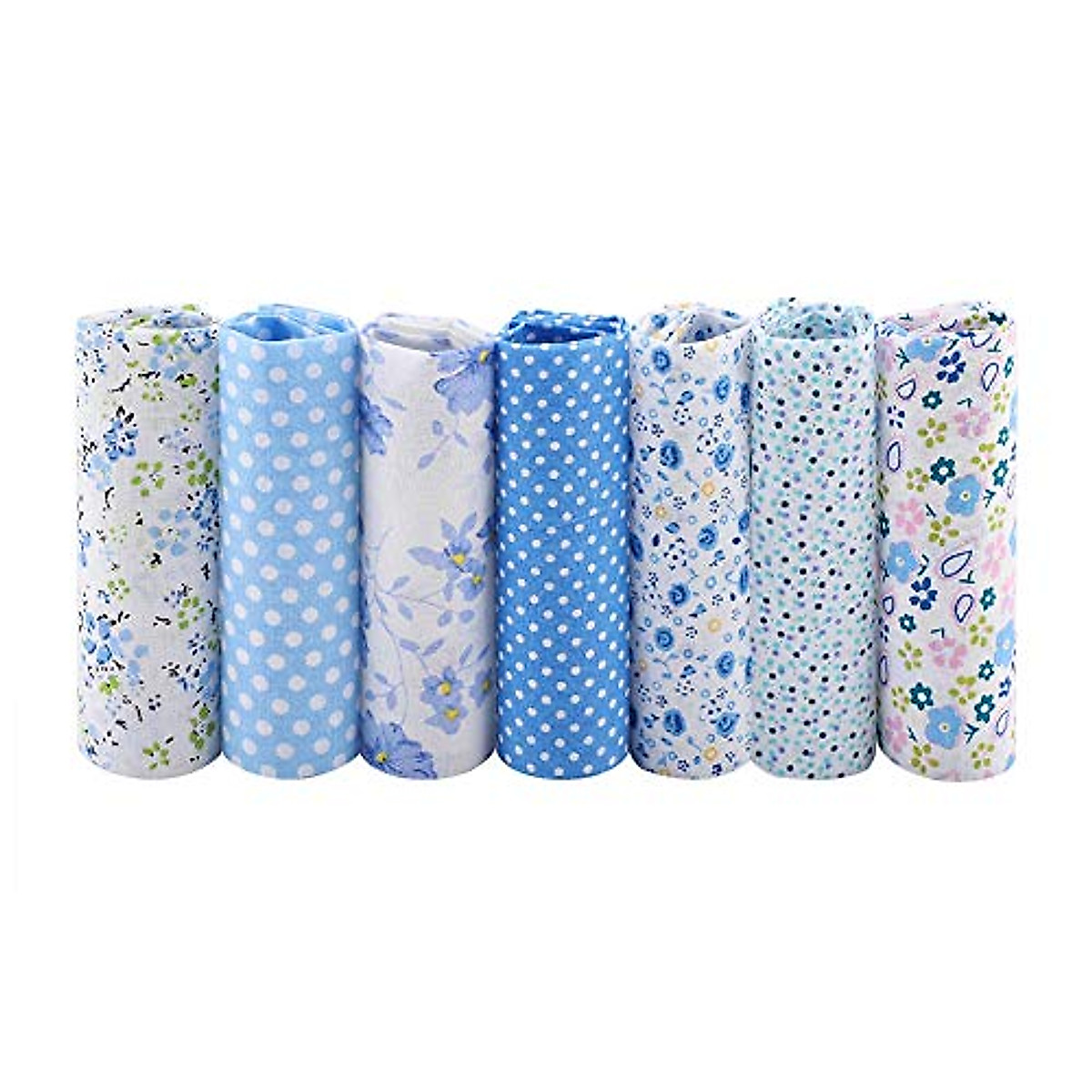 7 Pieces Color Fabric Bundles 50*50cm Multi Color Fabric Squares Quilting Fabric Patchwork Sewing Craft Precut Fabric Scrap for DIY Sewing Craft (1#)