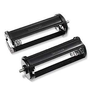 Mecion 12Pcs Cylindrical Battery Holder Battery Storage Case for 3 x 1.5V AAA Batteries Flashlight Torch, Black