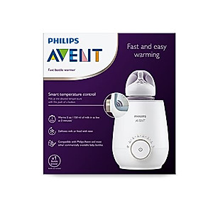 Philips Avent Fast Baby Bottle Warmer with Smart Temperature Control and Automatic Shut-Off, SCF358/00
