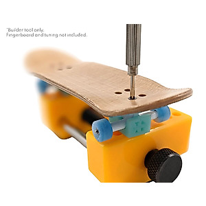 Teak Tuning Fingerboard Complete Builder Vise Tool - for Easy Truck Mounting & Tuning Adjustments - Zen Yellow Colorway