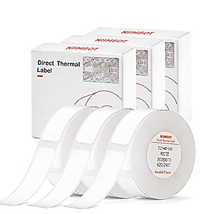 NIIMBOT D11 Label Tape (480 Pieces) Adapted Label Print Paper,Office Labeling Tape Replacement (White,0.47 x 1.57 Inch)