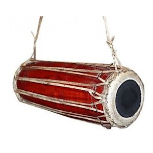 Madal Drum Wooden Nepali Folk Instrument Authentic Design Hand Carved Drum for Fun, Musical Instrument for All Age Groups of Musicians - Gift Party Supplies Birthday Party Favor