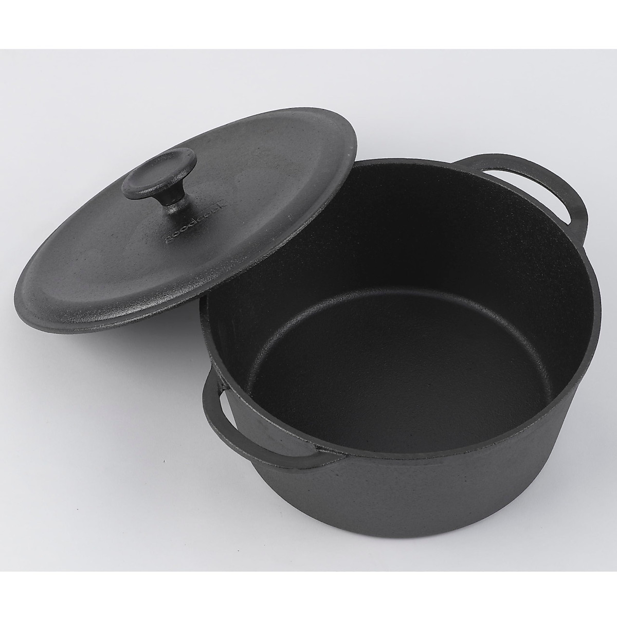 GoodCook Pre-Seasoned Cast Iron Dutch Oven, 5 Quart, Black