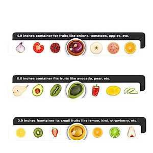 Fruit & Veggie Keepers, Silicone Airtight Containers, 4 Piece Set - Vegetable & Fruit Storage Containers for Fridge