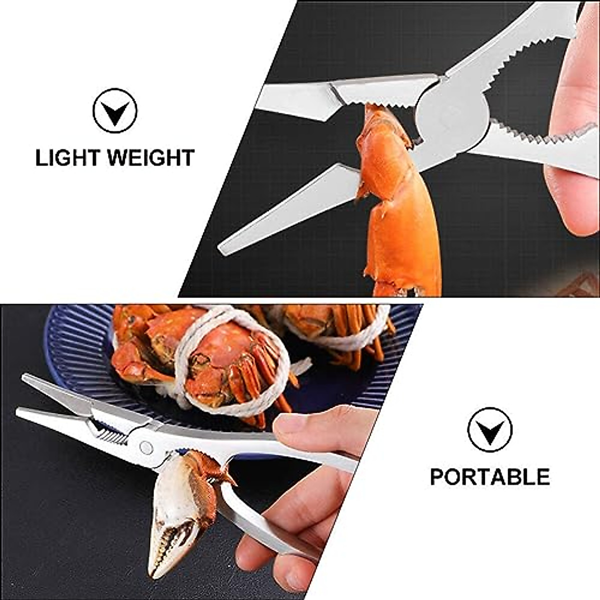 1 Pcs Crab Leg Crackers Lobster Crackers Nut Crackers For Crab Legs Stainless Steel Seafood - Dishwasher Safe