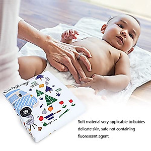 OKOVO Urine Pad,Baby Changing Nappies Pad,Waterproof Baby Cotton Urine Mat,Breathable Newborn Baby Mattress Urine Infant Diaper Pad, Nappy Urine Diaper Cover (Fox and Bird)