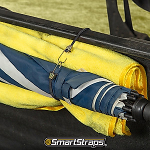 SMARTSTRAPS - 215 SmartStraps Bungee Cords (10pc Value Pack) – Secure Luggage, Coolers and Other Light Loads for Transport – Flat Strap Bungee Cords Distribute Load to Reduce Slipping