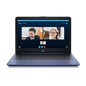 HP Stream 11-inch HD Laptop, Intel Celeron N4000, 4 GB RAM, 32 GB eMMC, Windows 10 Home in S Mode with Office 365 Personal for 1 Year (11-ak0010nr, Royal Blue) (Renewed)