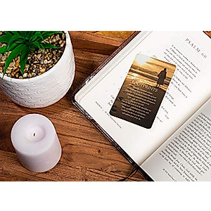 Footprints Poem Golden Brown Beach 4 x 3 Cardstock Prayer Card Pack of 12