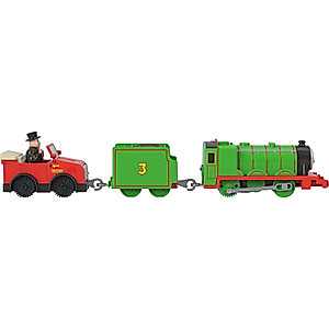 Thomas & Friends Henry with Winston and Sir Topham Hatt, Motorized Toy Train for Preschool Kids 3 Years and Older