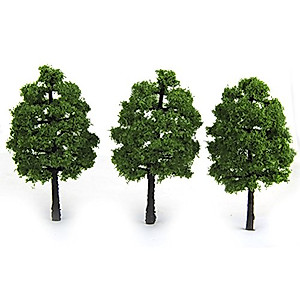 WINOMO Scale Trees Diorama Models Model Train Scenery Architecture Trees Model Railroad SceneryScenery Landscape Model Tree 20pcs 9CM (Dark Green)