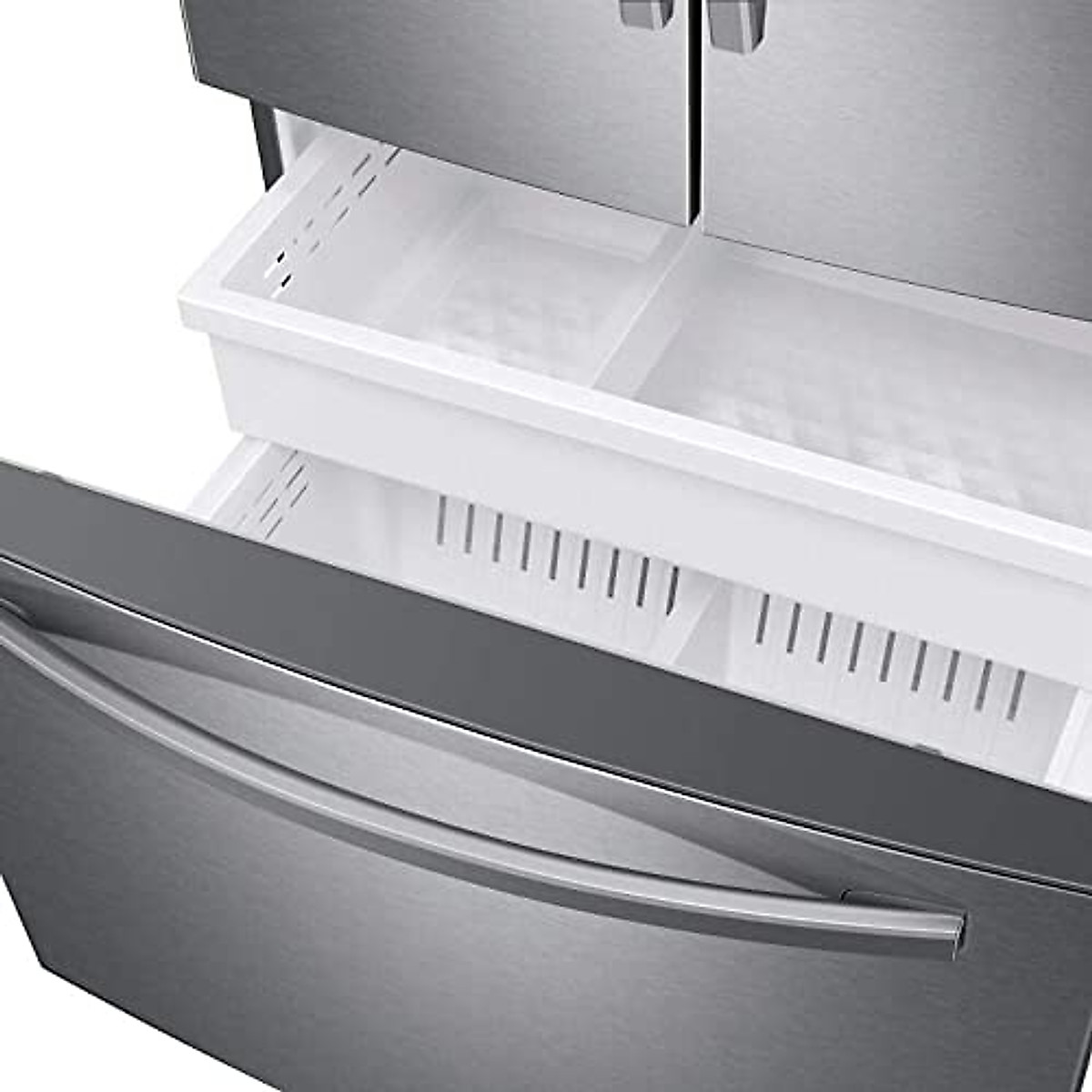 Samsung 27 Cu. Ft. Fingerprint Resistant Stainless Steel 3-Door French Door Refrigerator With External Water & Ice Dispenser