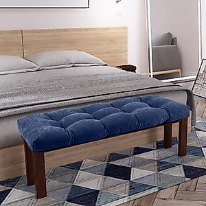 sutailocus Bench Cushion Bench Cushions for Indoor Furniture,Non-Slip Tufted Outdoor Bench Cushion,Window Seat Cushions Indoor,for Piano/Patio Bench,Memory Foam(Custom Size)