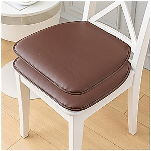MOODMUSE Faux Leather Chair Seat Cushion for Kitchen Dining Room 1/2/4packs Chair Cushion Pad Non Slip Horseshoe Seat Cushion 40 * 43cm (Color : Brown, Size : 2packs)