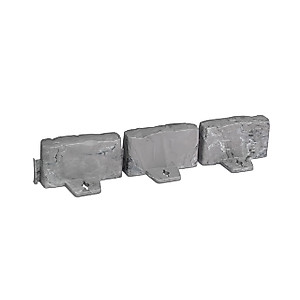 EasyFlex No-Dig Landscape Edging with Anchoring Spikes, 2.7 in Tall Decorative Stone-Look Garden Border, 15 Foot Kit, Slate Gray & Tall Wall No-Dig Landscape Edging, 90' kit