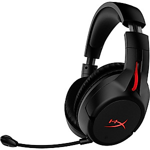 HyperX Cloud Flight - Wireless Gaming Headset, Battery Lasts Up to 30 hours of Use, Detachable Noise Cancelling Microphone, Red LED Light, Bass, Comfortable Memory Foam, PS4, PC, PS4 Pro (Renewed)