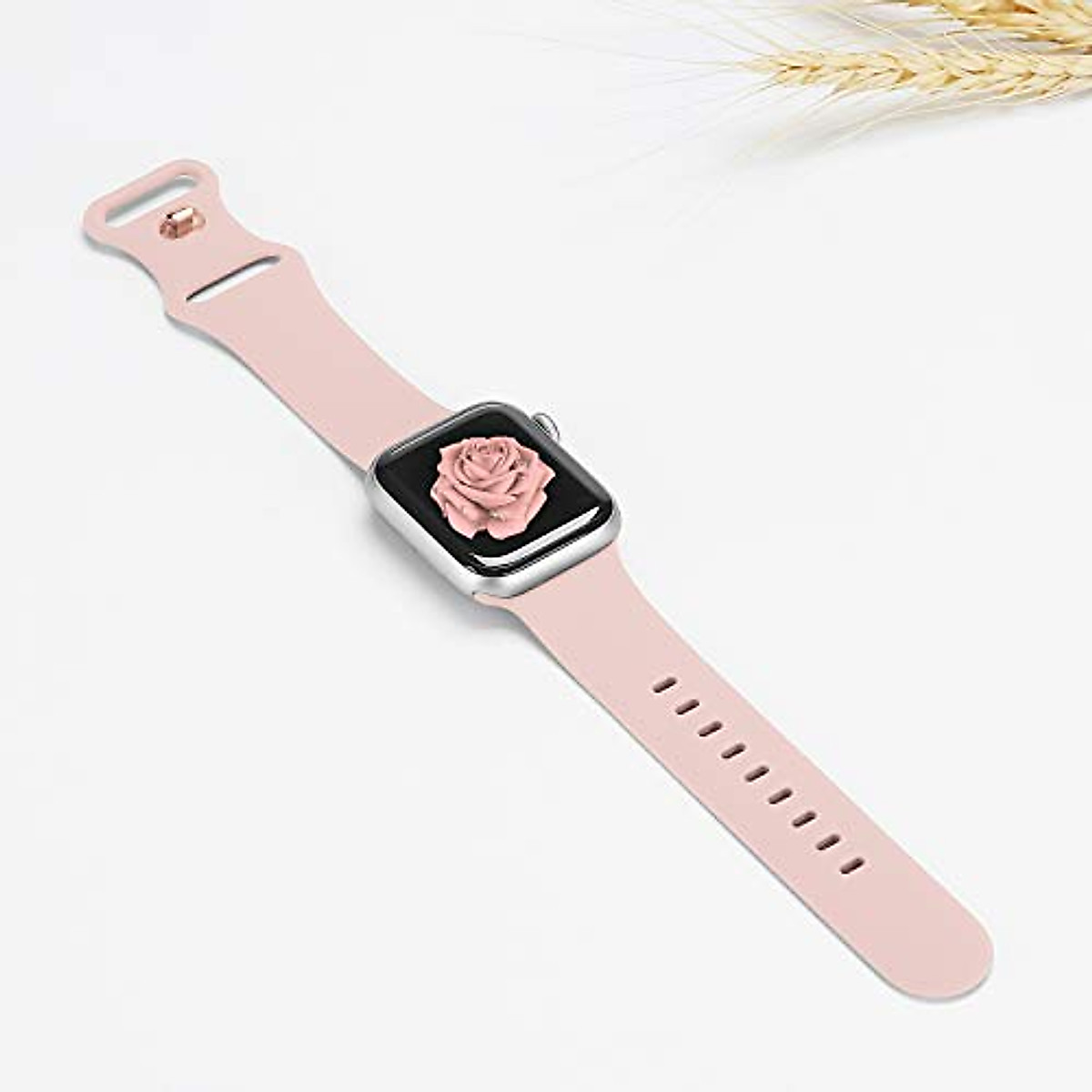 Bandiction Compatible with Apple Watch Series 3 38mm Series 5 40mm iWatch Bands 38mm 40mm 41mm, Soft Silicone Sport Replacement Strap Compatible for iWatch SE Series 7 6 5 4 3 2 1 Sport Edition
